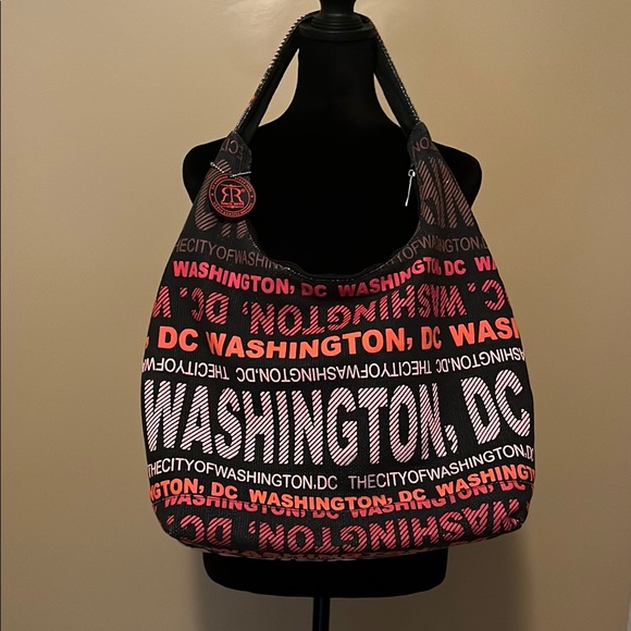 Robin Ruth | Bags | Robin Ruth Black And Red Washington Dc Hobo Bag ...